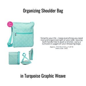 thirty-one | Bags | Thirtyone Organizing Shoulder Bag In Turquoise ...